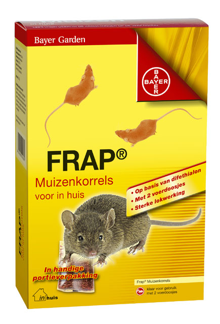 FRAP Muizenkorrels (8x25 gr. + 2 lokdoosjes karton)